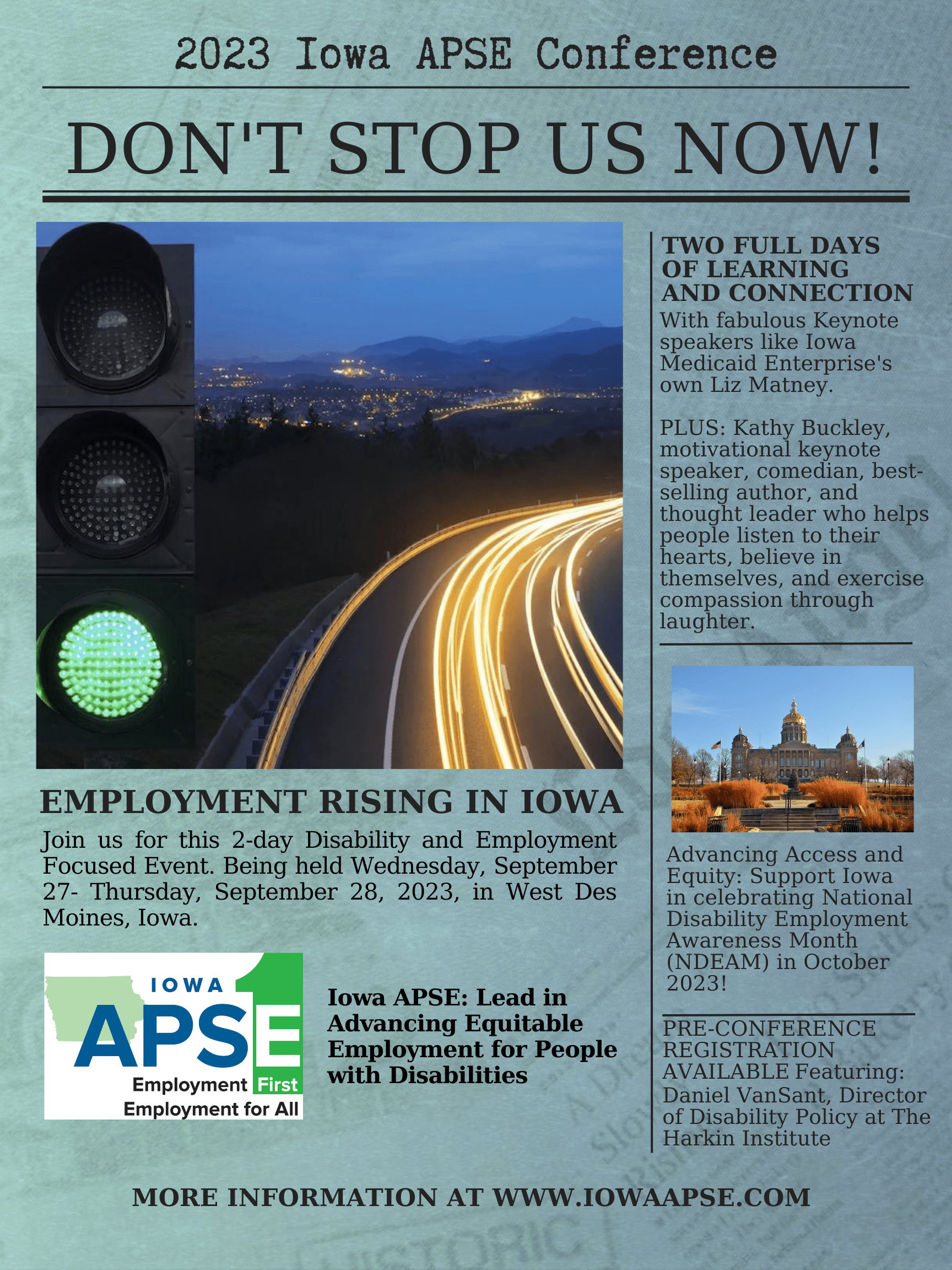APSE conference 2023 flyer | Iowa APSE